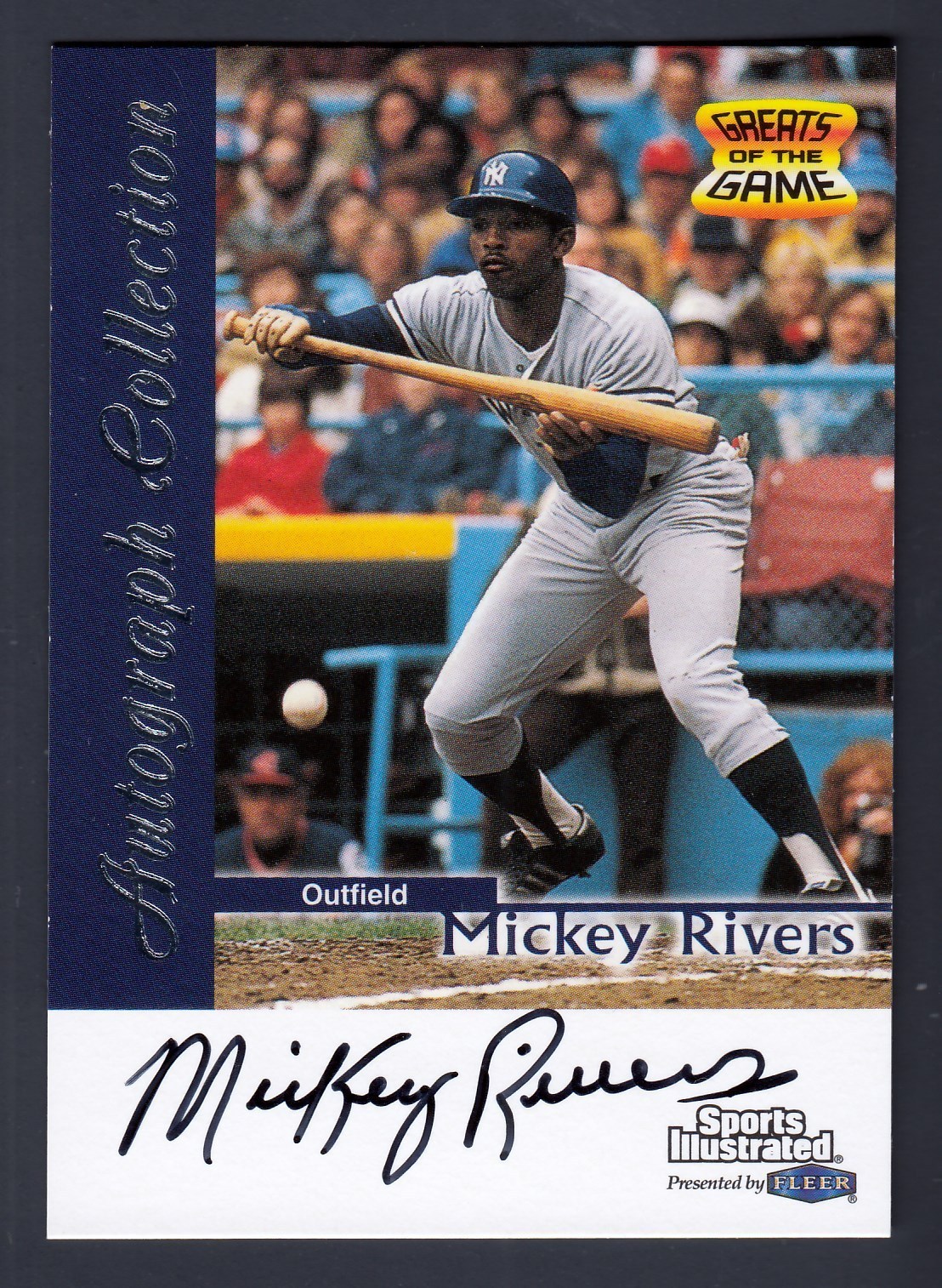 Mickey Rivers 1999 Fleer Sports Illustrated Signatures On Card ...