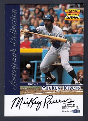 Mickey Rivers 1999 Fleer Sports Illustrated Signatures On Card ...