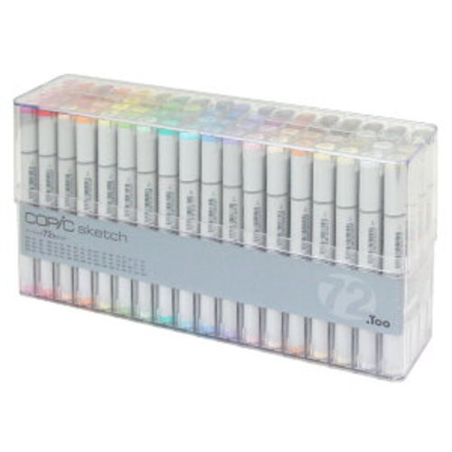 Copic Sketch Marker 72 Color BASIC Set Artist Markers From JAPAN BRAND ...