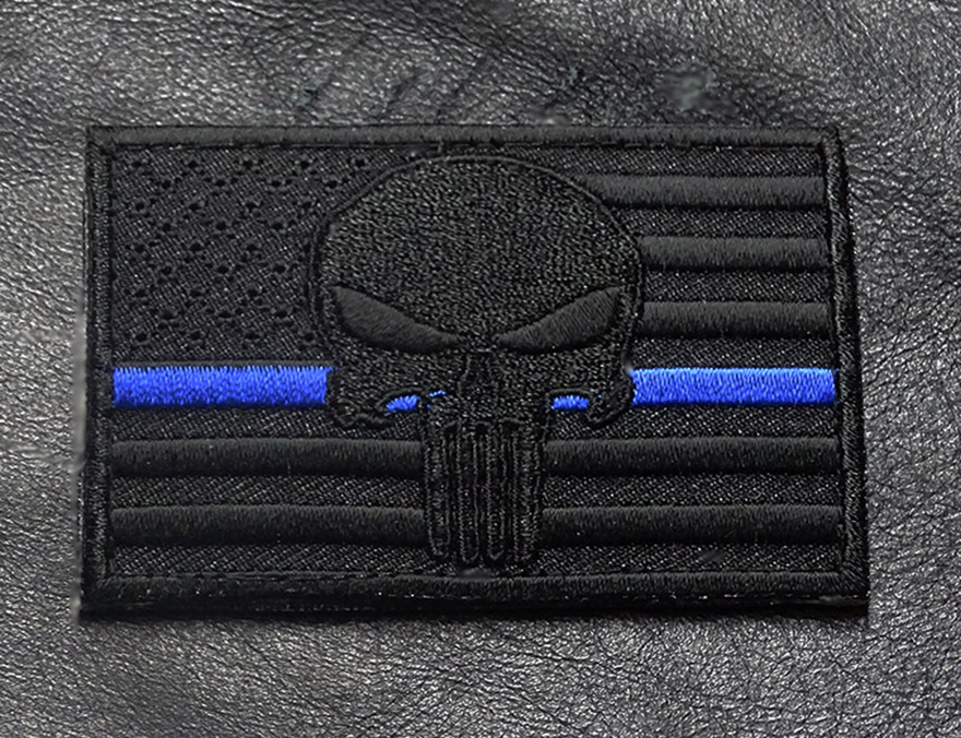 Thin Blue Line Swat Thin Blue Line PVC US Flag Patch Police SWAT Gang