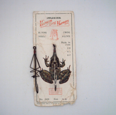 2 Vintage Pflueger Hanson Frog Harness one on original card | eBay