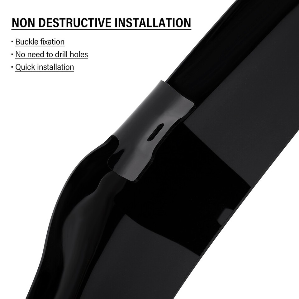 For Toyota Hilux 2021-2025 Invincible Dark Black Bonnet Protector Stone ...