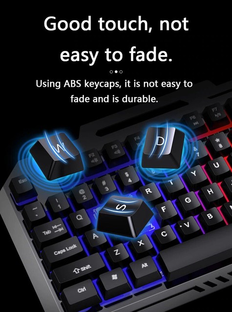Gaming Wired Keyboard And Mouse With Rainbow Backlight Cadeve 9122 ...