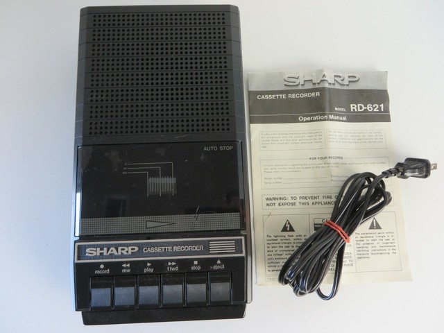 Sharp Cassette Recorder Rd-621 Tape Player Auto Stop Tested- Working D4 ...