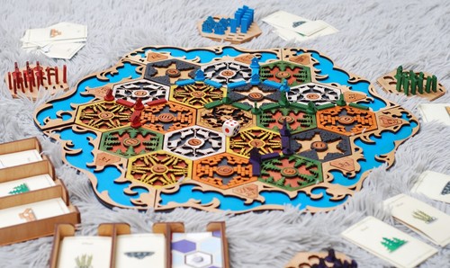 2-4 Player Custom Settlers Board / Wood Settlers Game Board | eBay