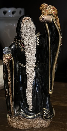 Large Windstone Editions Wizard Sorcerer Merlin 1986 Statue Vintage ...