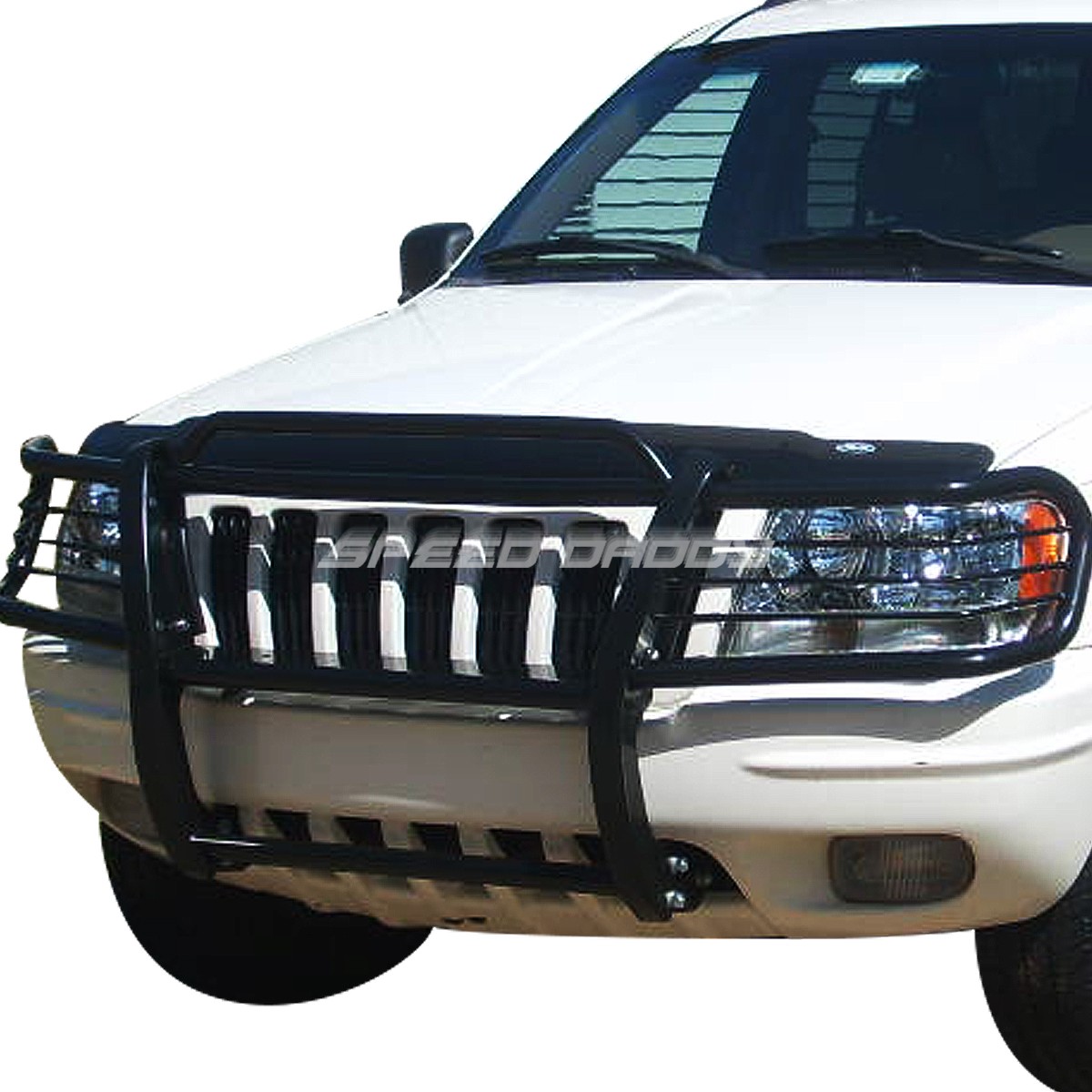 FOR 99-04 JEEP GRAND CHEROKEE WJ BLACK MILD STEEL FRONT BUMPER BRUSH ...