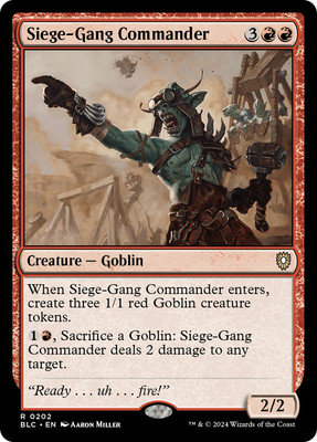 Siege-Gang Commander #202 | Near Mint | BLC Bloomburrow Commander Magic ...
