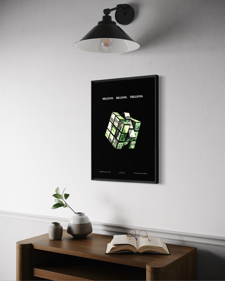 Motivational Poster Frame – The Money Cube | 42x30cm (A3 Size) | eBay UK