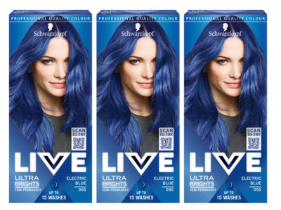 Schwarzkopf Live 3x Hair Dye, 095 Electric Blue | eBay.de