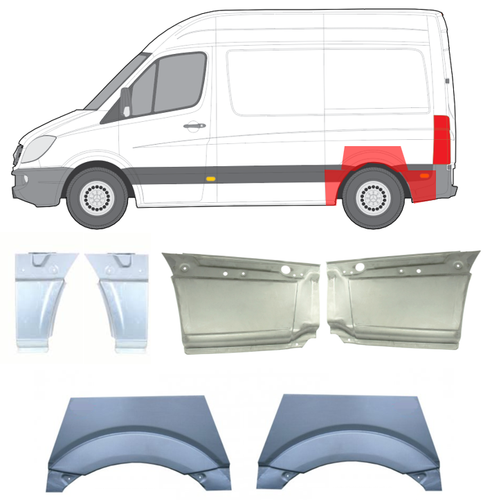 For MB Sprinter/VW Crafter 2006- 2017 Rear Wheel Bottom Repair Set/ L+R ...