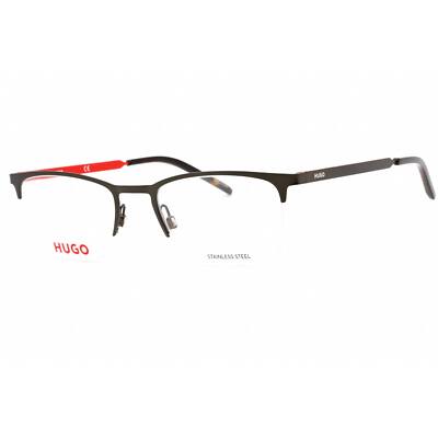Hugo Men's Eyeglasses Matte Grey Half Rim Rectangular Frame HG 1019 ...