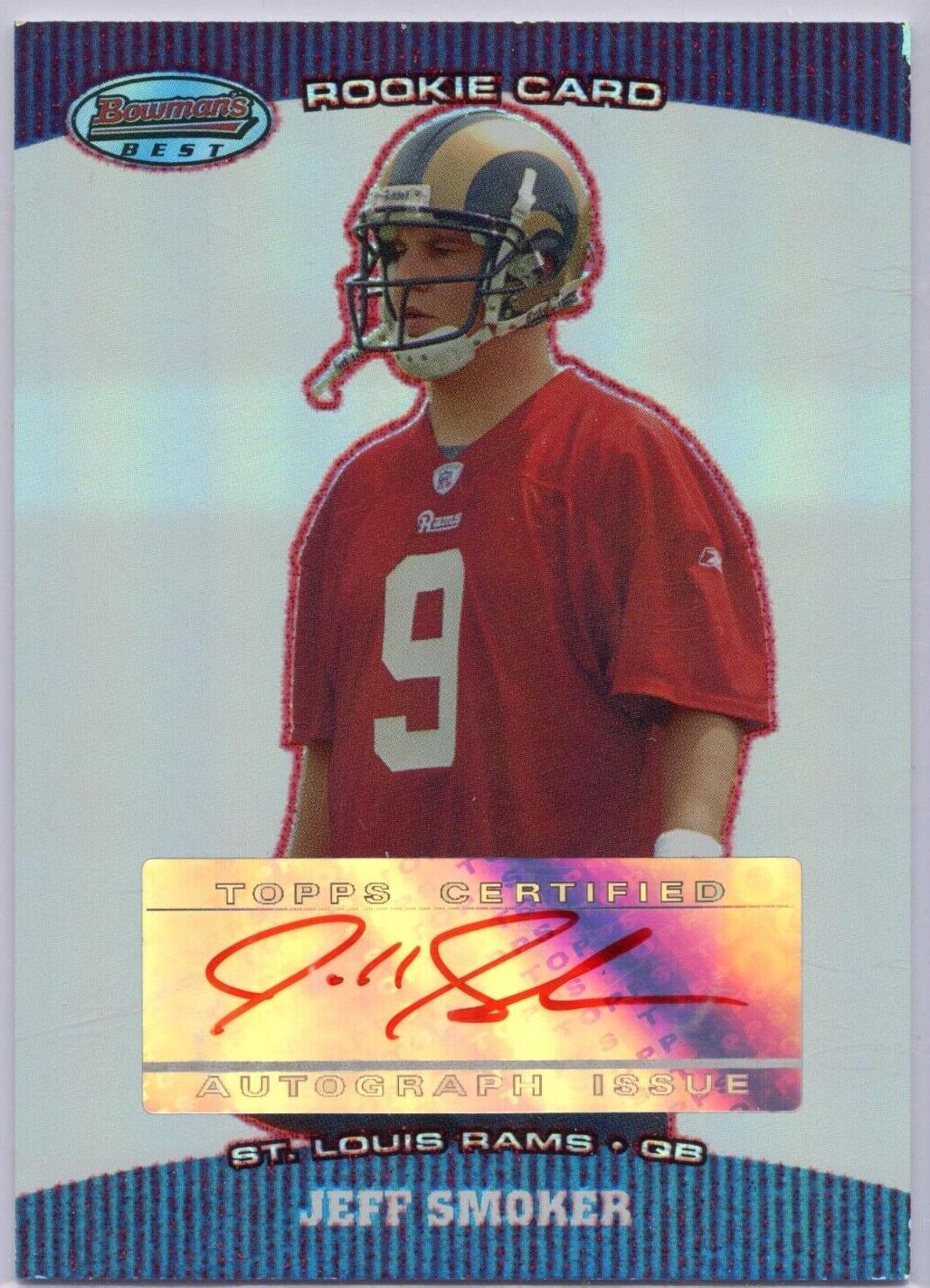 2004 Bowman's Best - Jeff Smoker #135 Red /50 (AU, RC) for sale online ...