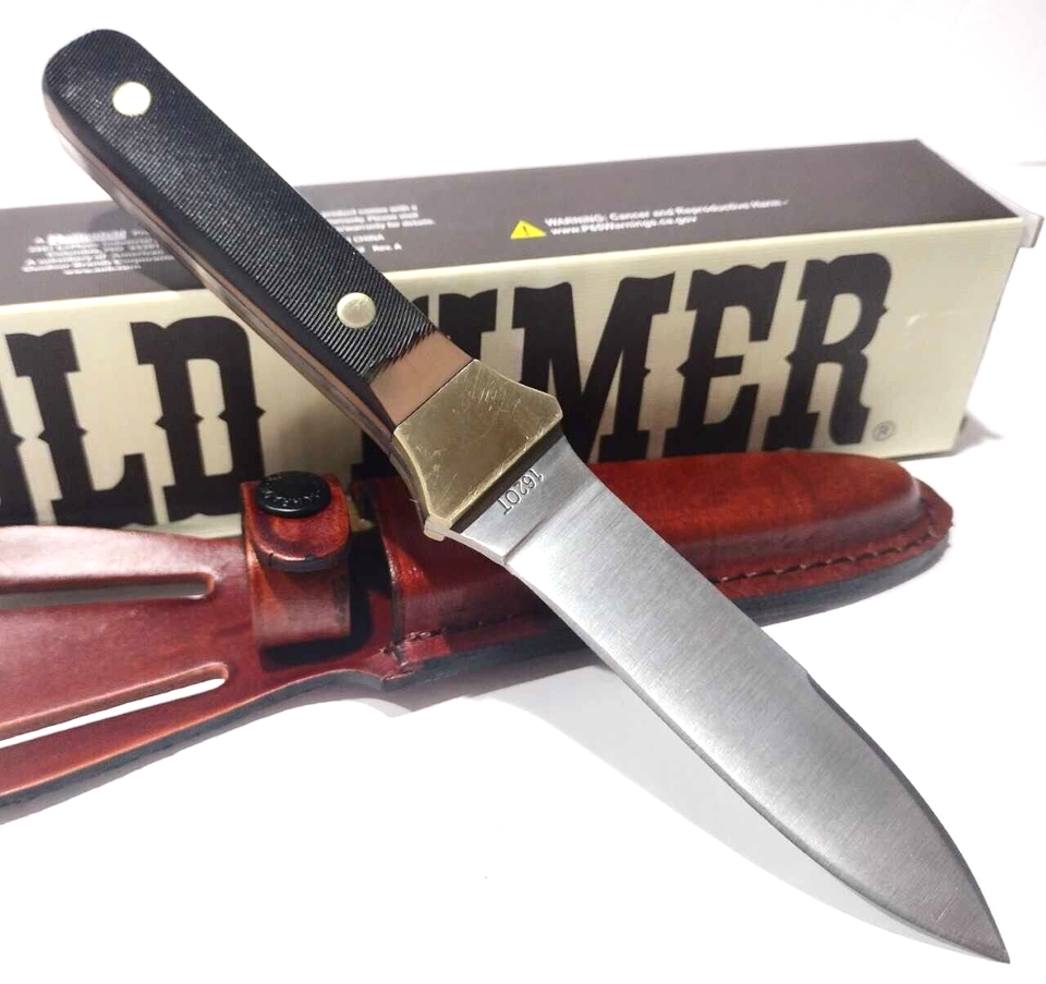 Schrade Old Timer Delrin Handles Full Tang Fixed Blade Throwing Boot ...