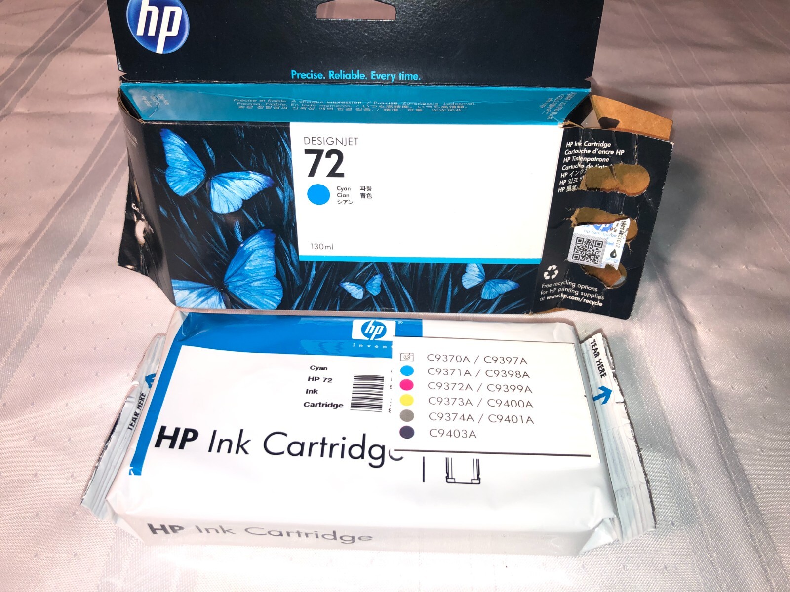 HP 72 Designjet, Ink Cartridge, Cyan, C9371A, 130ml, EXP Feb 2021 | eBay