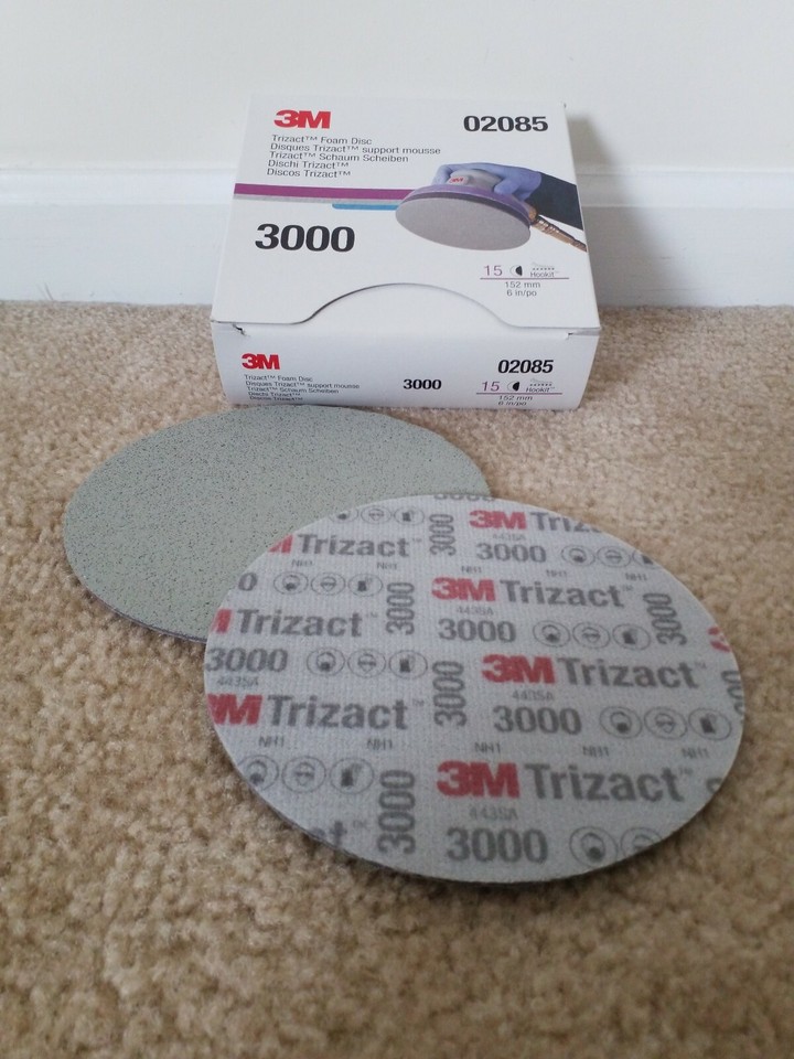 3M Trizact 1000•3000•5000 8000, 6" Foam Discs (8 DISC KIT) SAME DAY ...
