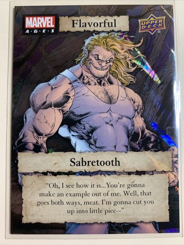 2020 Marvel Ages Flavorful Sabretooth Trading Card | eBay