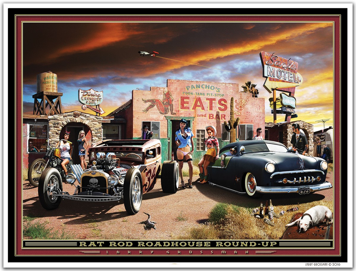 Golden Brown Hot Rod Digital Art By Rat Rod Studios