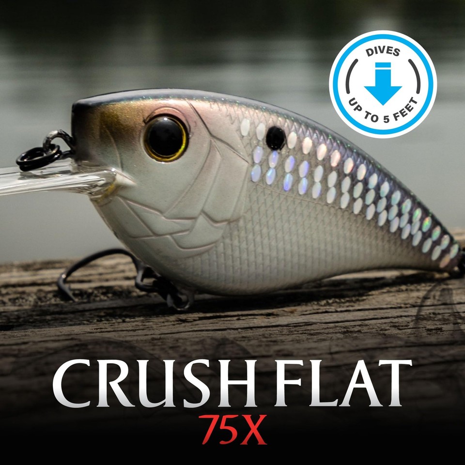 6th Sense Crush Flat 75X Crankbait - Wild Lava Craw Bass Lure for ...