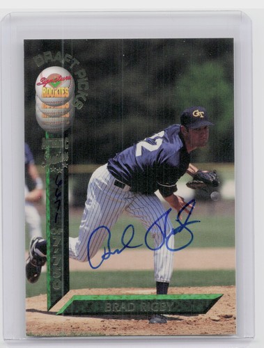 1994 Signature Rookies Draft Picks Brad Rigby AU SN7750 #34 Athletics ...