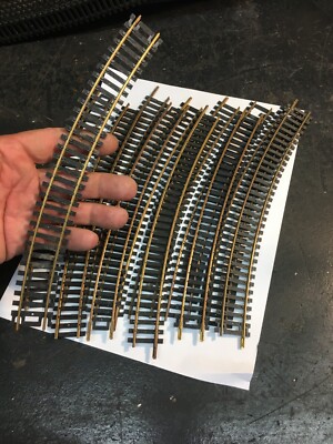 Atlas & Tyco Lot of 12 pcs Curve Train Track 18" R Brass 100 HO Scale ...