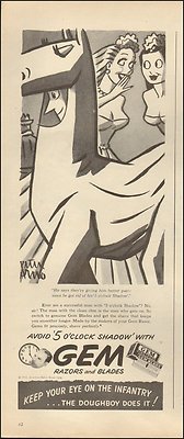 1940's Vintage ad for Gem Razors and Blades`Art cartoon Horse 121916 | eBay