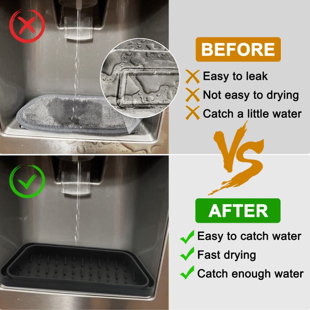 2pcs Water Dispenser Home Spill Proof Refrigerator Drip Catcher ...
