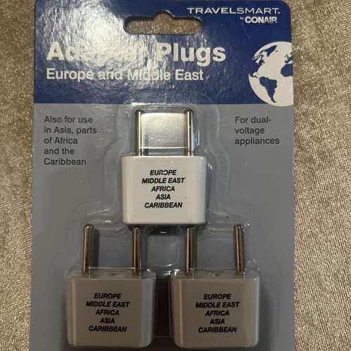 New Travelsmart by Conair International Adapter Plugs Europe & Middle ...