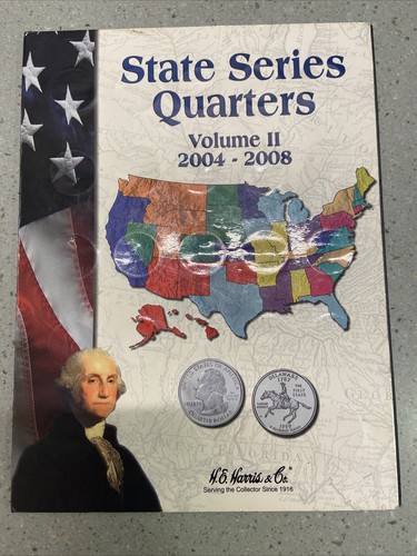 H.E. Harris & Co. Coin Book Folder Washington State Quarters 2004-2008 ...