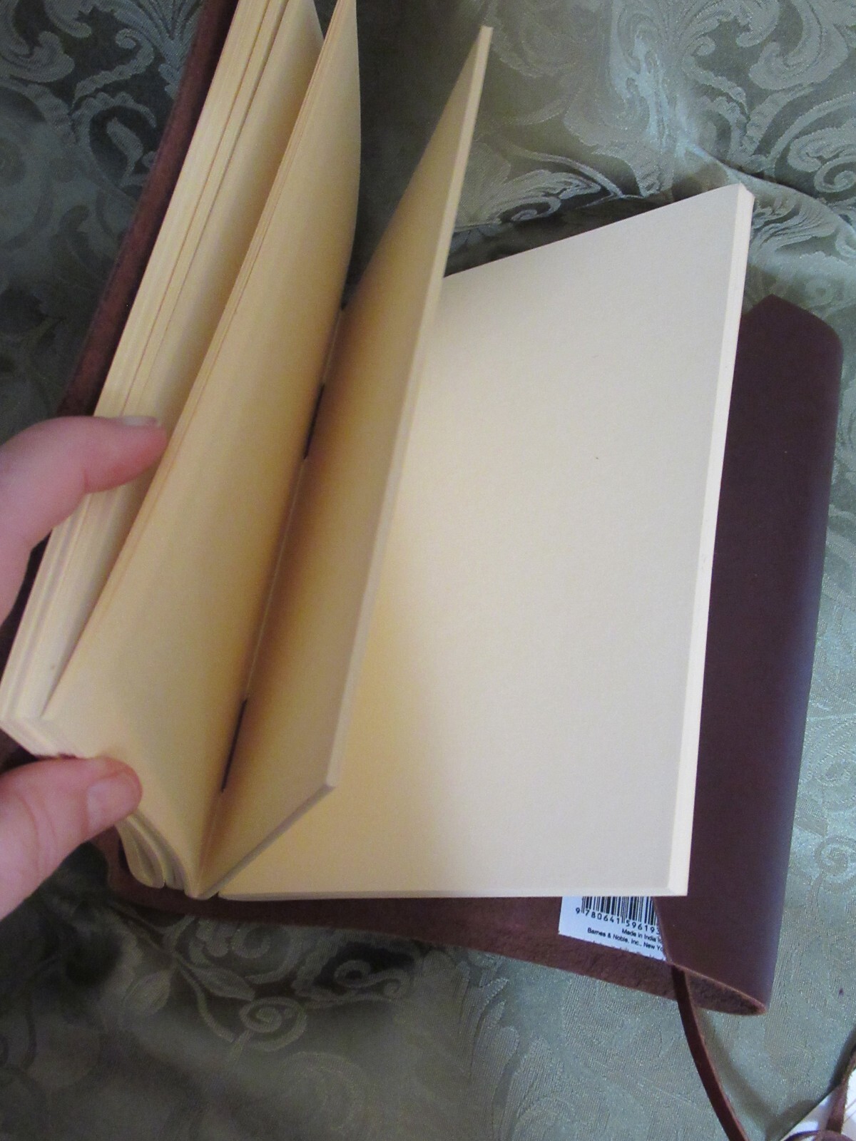Barnes Noble Brown Leather Journal Flap & Strap Closure Blank Pages ...