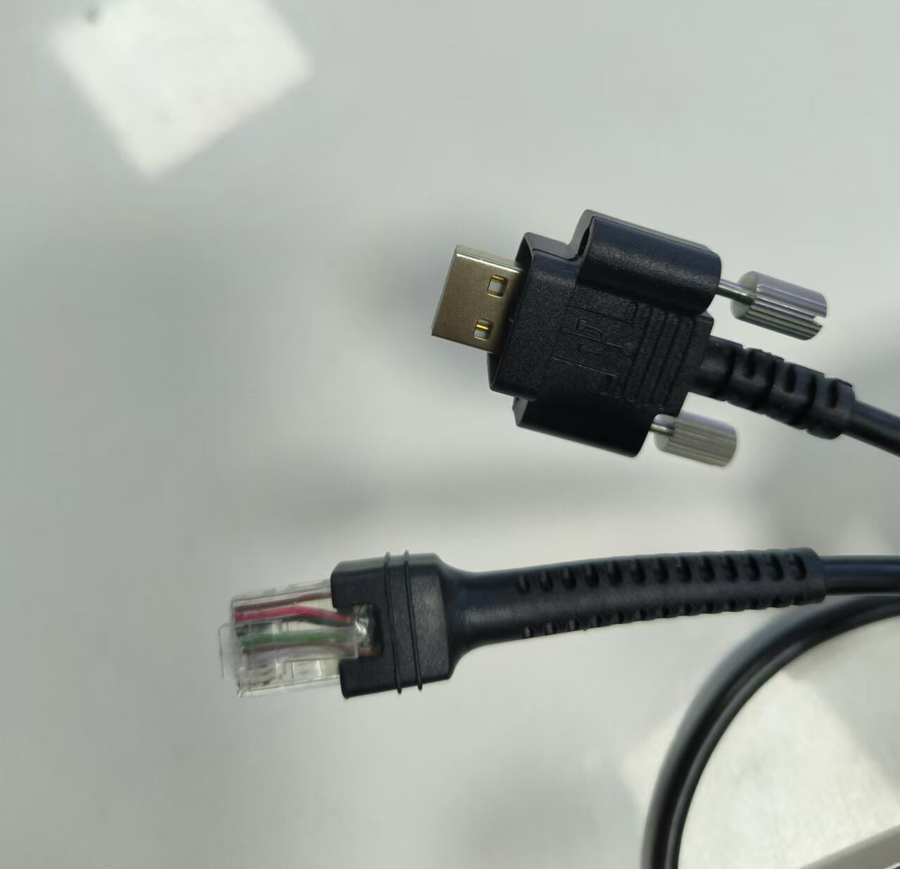 Coiled USB Cable Charger for Zebra VC70 to RJ45 CLB ASSY 25-159548-02 ...