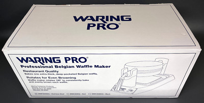 Waring Pro Belgian Waffle Maker Professional Stainless Steel WMK300 SSQ ...