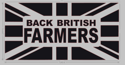 Back British Farmers Agri Farming Support 4x4 VINYL Decal Sticker ...