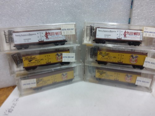 N SCALE MICRO TRAINS 40 FT.WOOD REEFER MILLER BEER PLUTO WATER X 6 | eBay