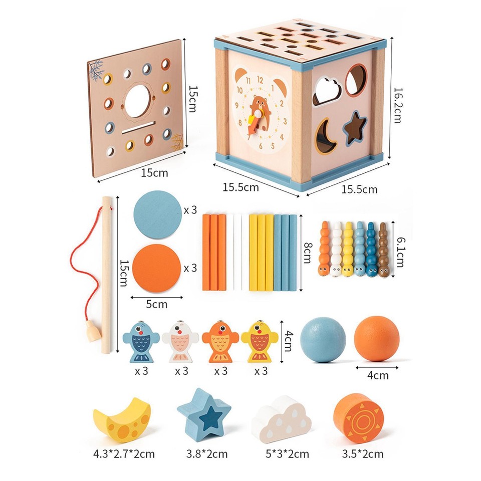 Montessori Toy Interactive Birthday Gift Baby Shape Sorter Learning ...