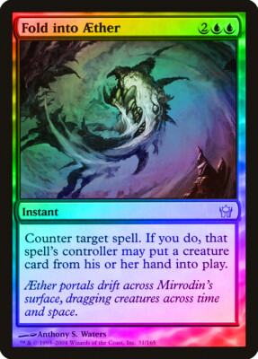 Fold into Aether FOIL Fifth Dawn PLD Blue Uncommon MAGIC MTG CARD ...