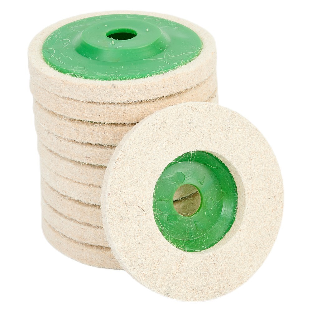 10x/set 4 Wool Felt Polishing Disc Pads Buffing Wheel Set For Angle ...