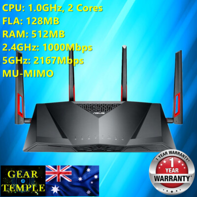 Asus DSL-AC3100 AC88U Dual Band ADSL2+ VDSL FTTN FTTB Modem Wireless ...