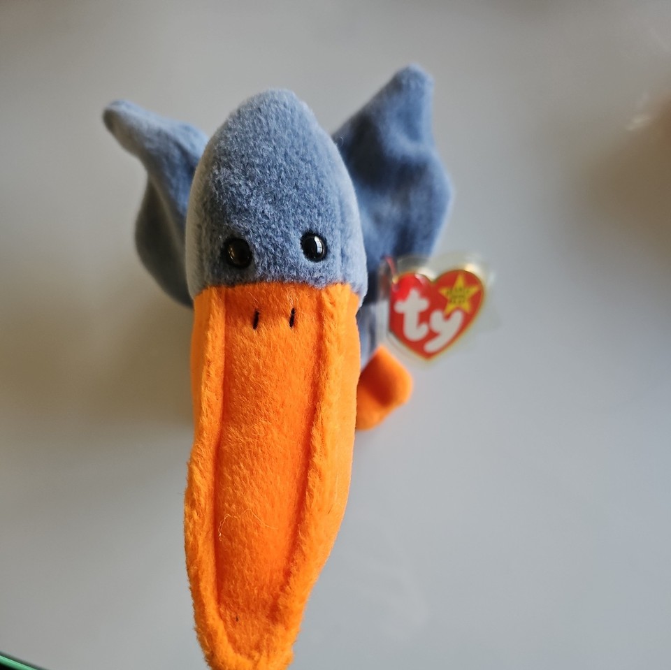 Ty Beanie Baby Scoop the Pelican 1996 Style 4107 Rare / Errors / Mint ...