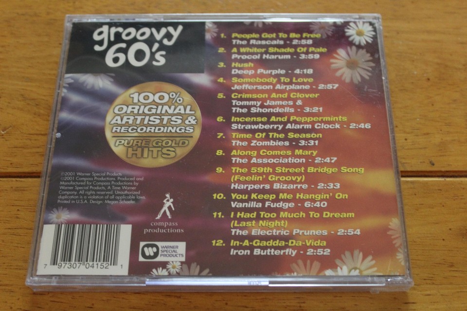 Groovy 60s CD Pure Gold Hits Compilation Classic Rock Original Artists ...