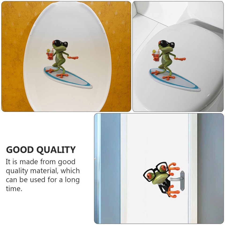 8pcs Frogs Sticker Chic Frogs Wall Decal Decorative Sticker Funny Car ...