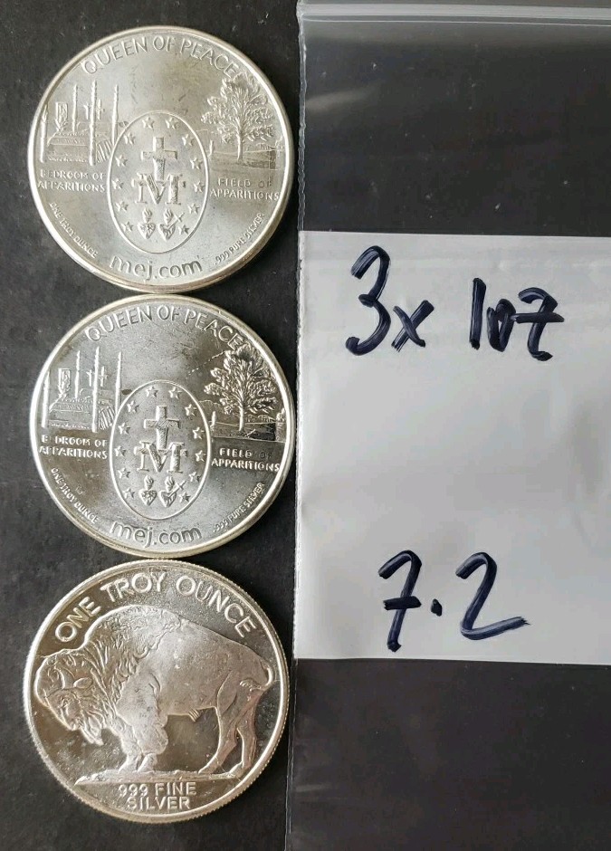 Lot of Three 1oz Silver Rounds | eBay