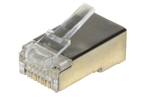 Link Pack de 100 connecteurs RJ45 blindés Cat 6 à 8 broches avec insert ...