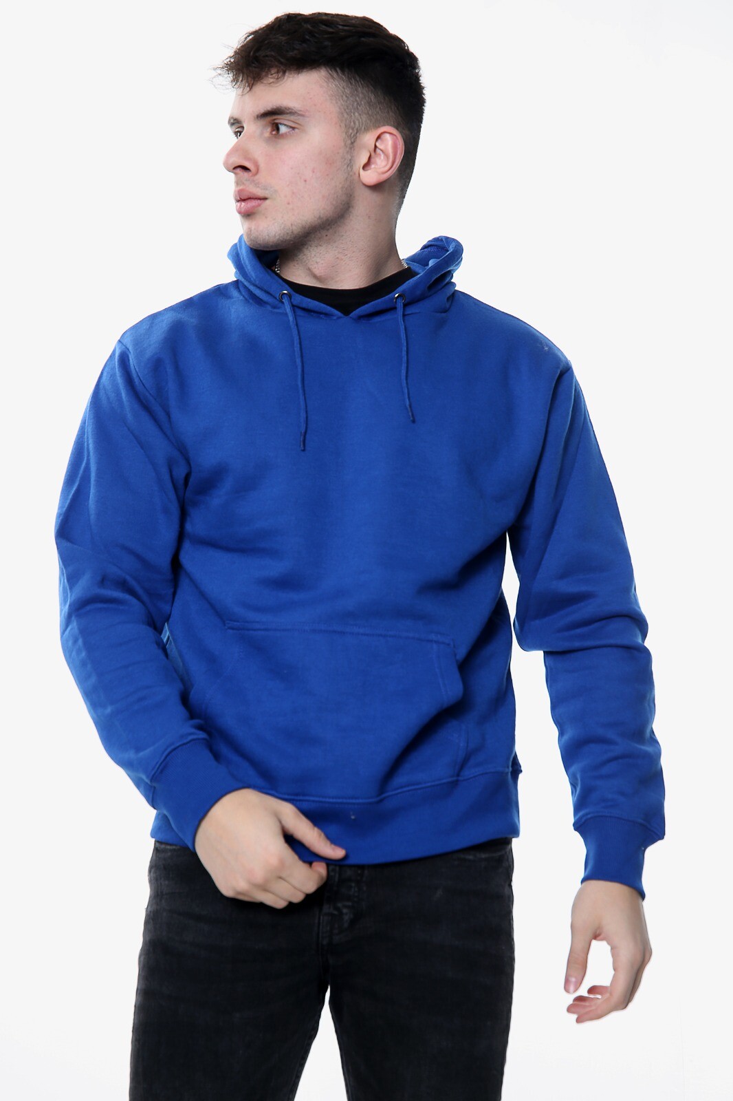 Mens Pullover Hoodie Hooded Sweatshirt Fleece Jacket Jumper Plain Hoody ...