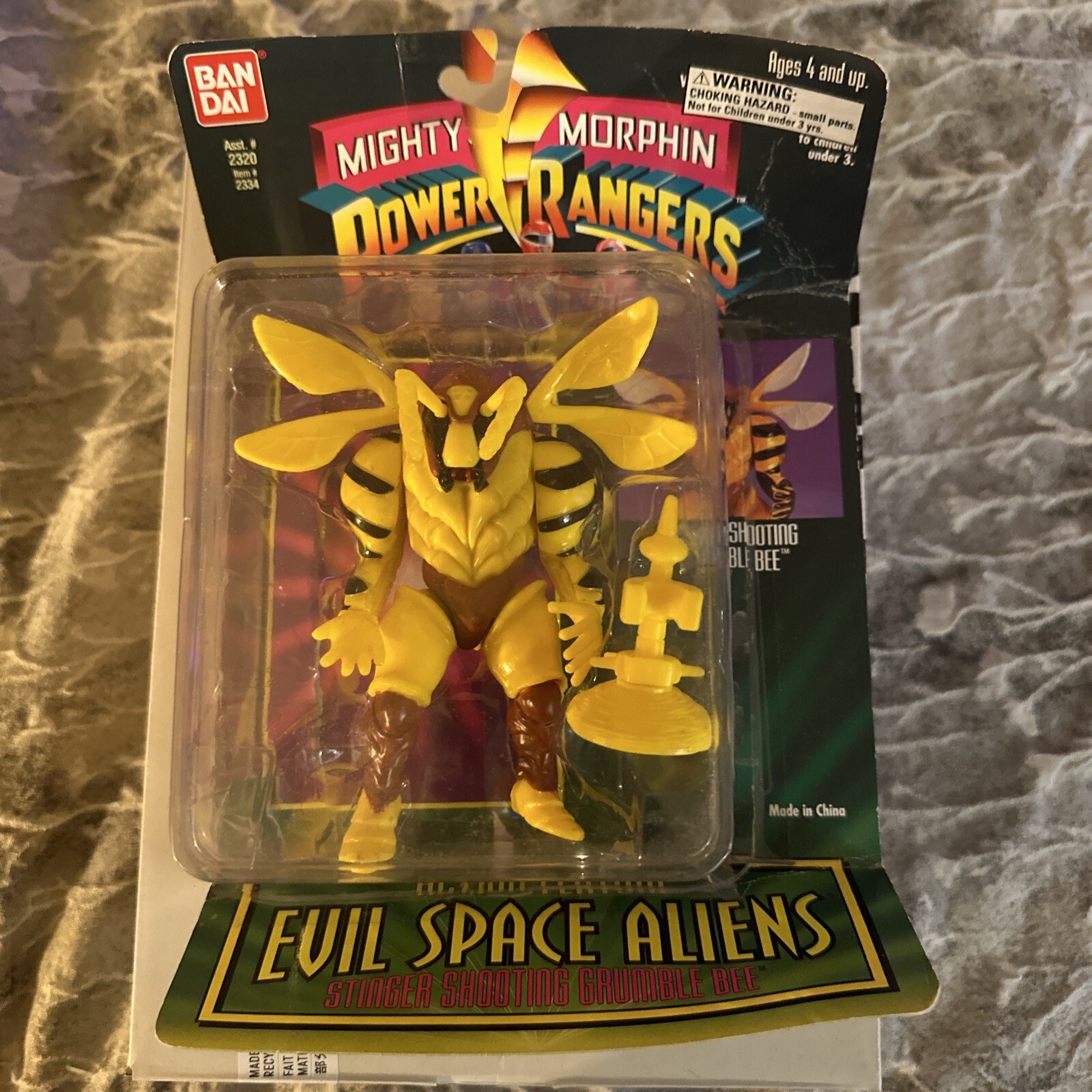 1994 Bandai Power Rangers Stinger Shooting Grumble Bee Evil Space ...