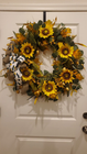 Sunflower Door Wreath Thanksgiving Fall Sunflower Decorations Front ...