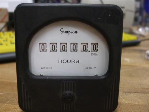 Simpson hour panel meter 230VAC 60Hz [11-V] | eBay