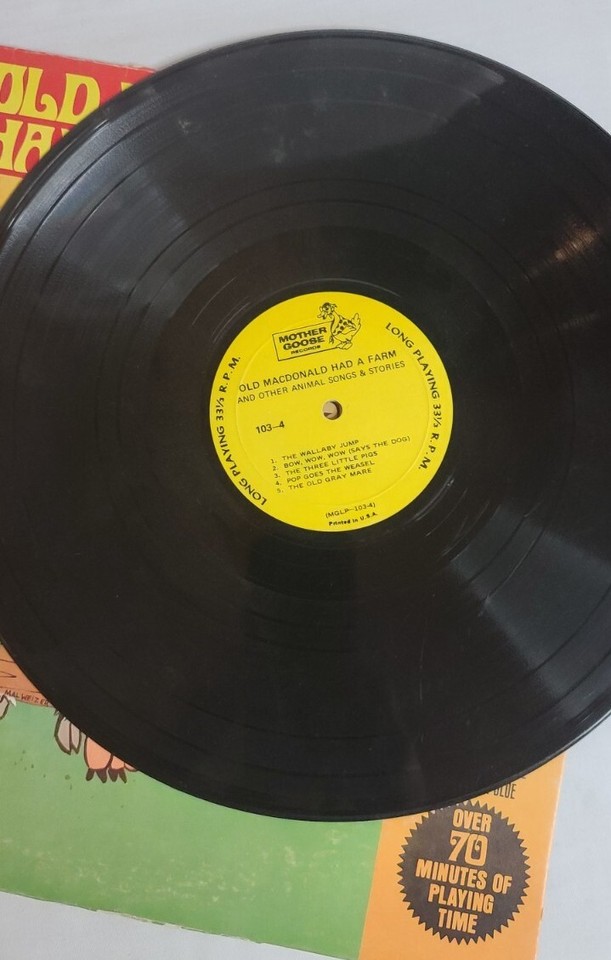 Old Mac Donald had a Farm , Vintage Mother Goose Records Double album ...