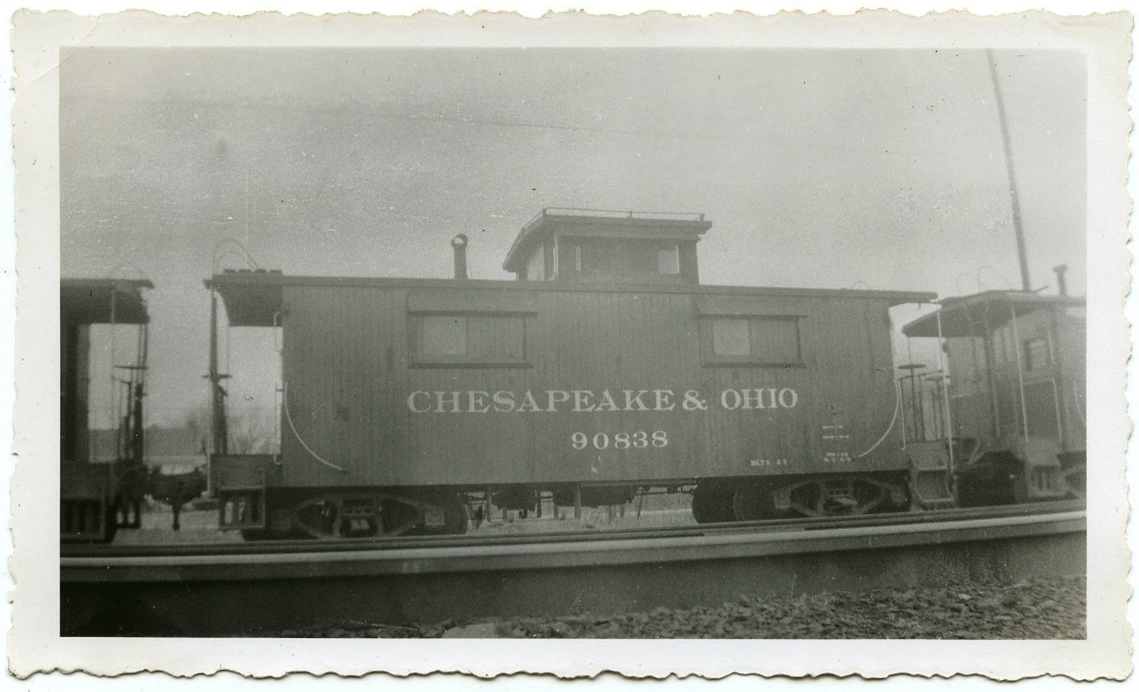 6B158 RP 1954 CHESAPEAKE & OHIO RAILROAD CABOOSE #90838 PERU INDIANA | eBay