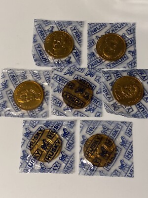 Lot Of 7 Husky Gas & Oil Rugged American Old West Coin Meriwether Lewis ...